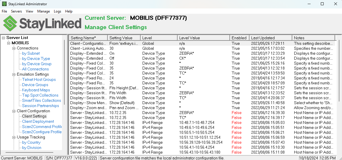 Configurador del Servidor StayLinked | América Latina